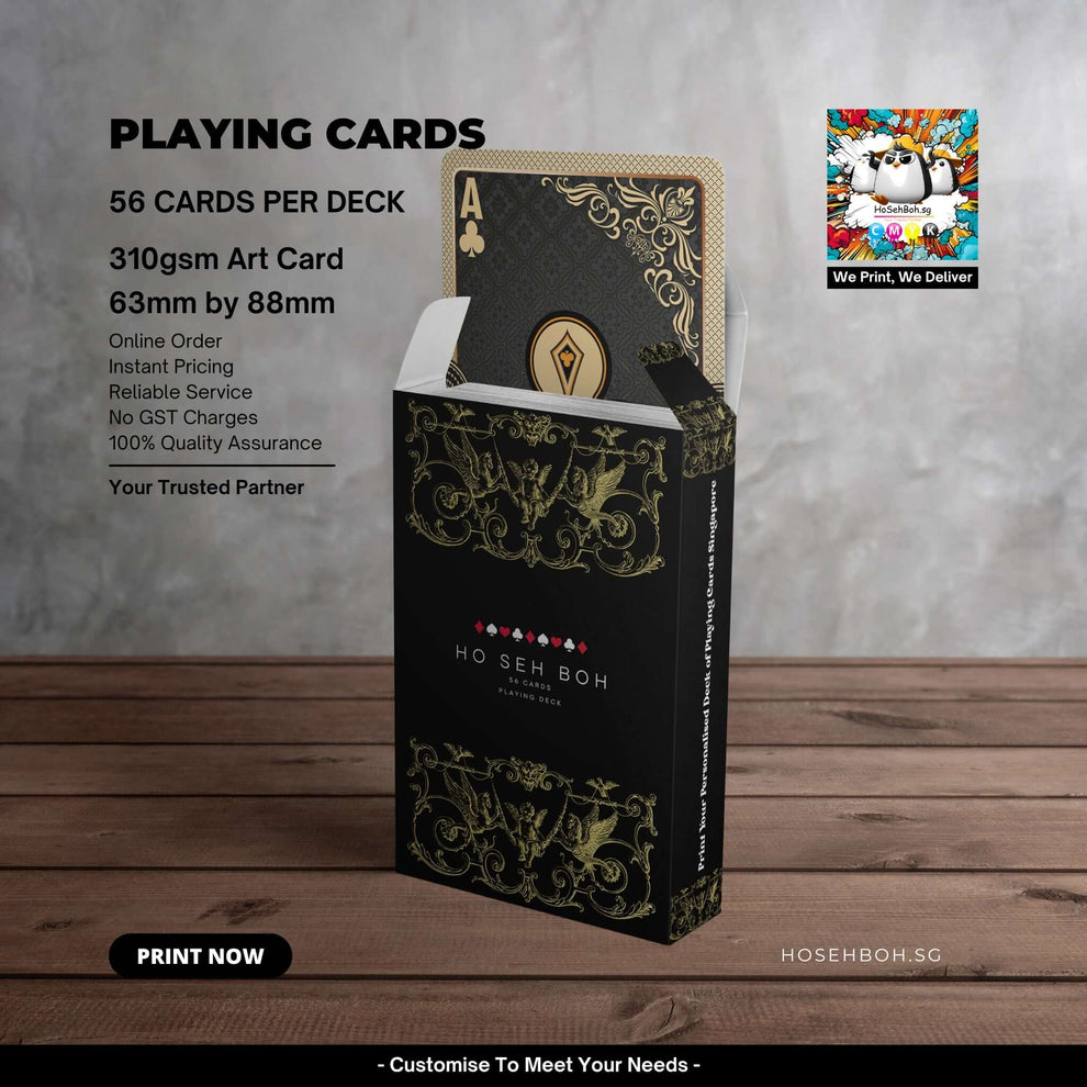 Custom Playing Card Printing Singapore | 56 Cards Per Deck | – Ho Seh Boh