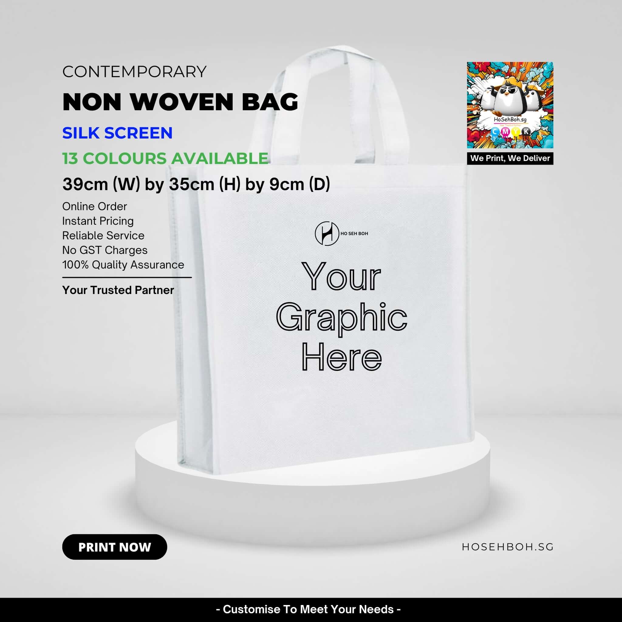 Stylish Silk Screen Tote Bag Printing | Print Silk Screen Non Woven Bag ...