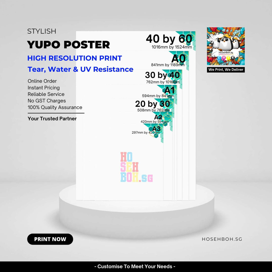 Yupo Poster Printing Service | Exceptional Print Quality – Ho Seh Boh